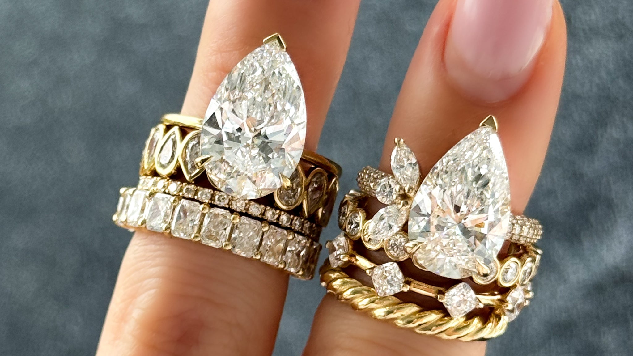 Pair Up: Matching Pear Shaped Engagement Rings with Wedding Bands ...
