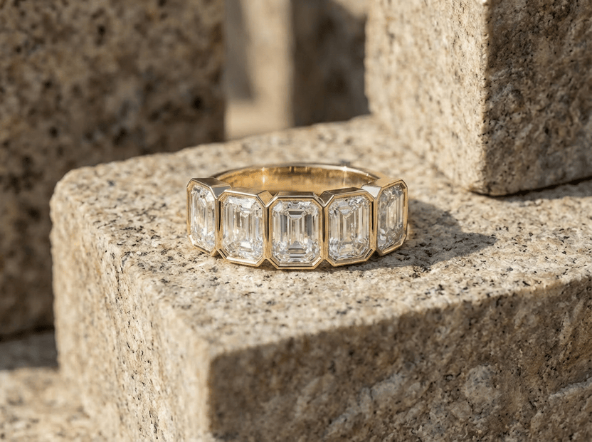 5 Stone Engagement Ring & Bands | GoodStone