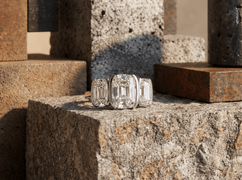 Shop Three Stone Engagement Rings for Sale | GoodStone Tagged "Oval"