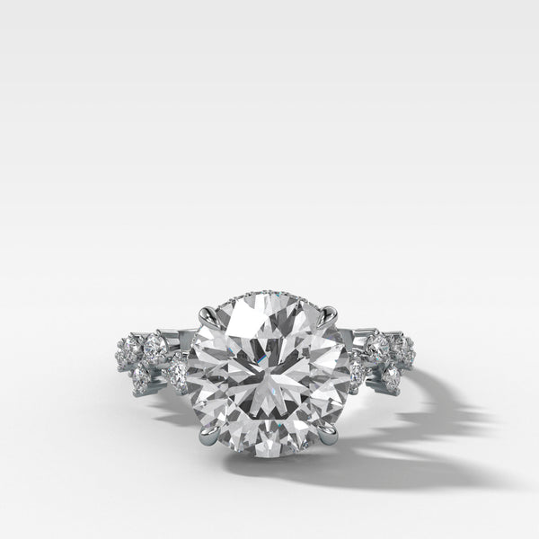 Starfire Engagement Ring with Round Cut Diamond | GoodStone