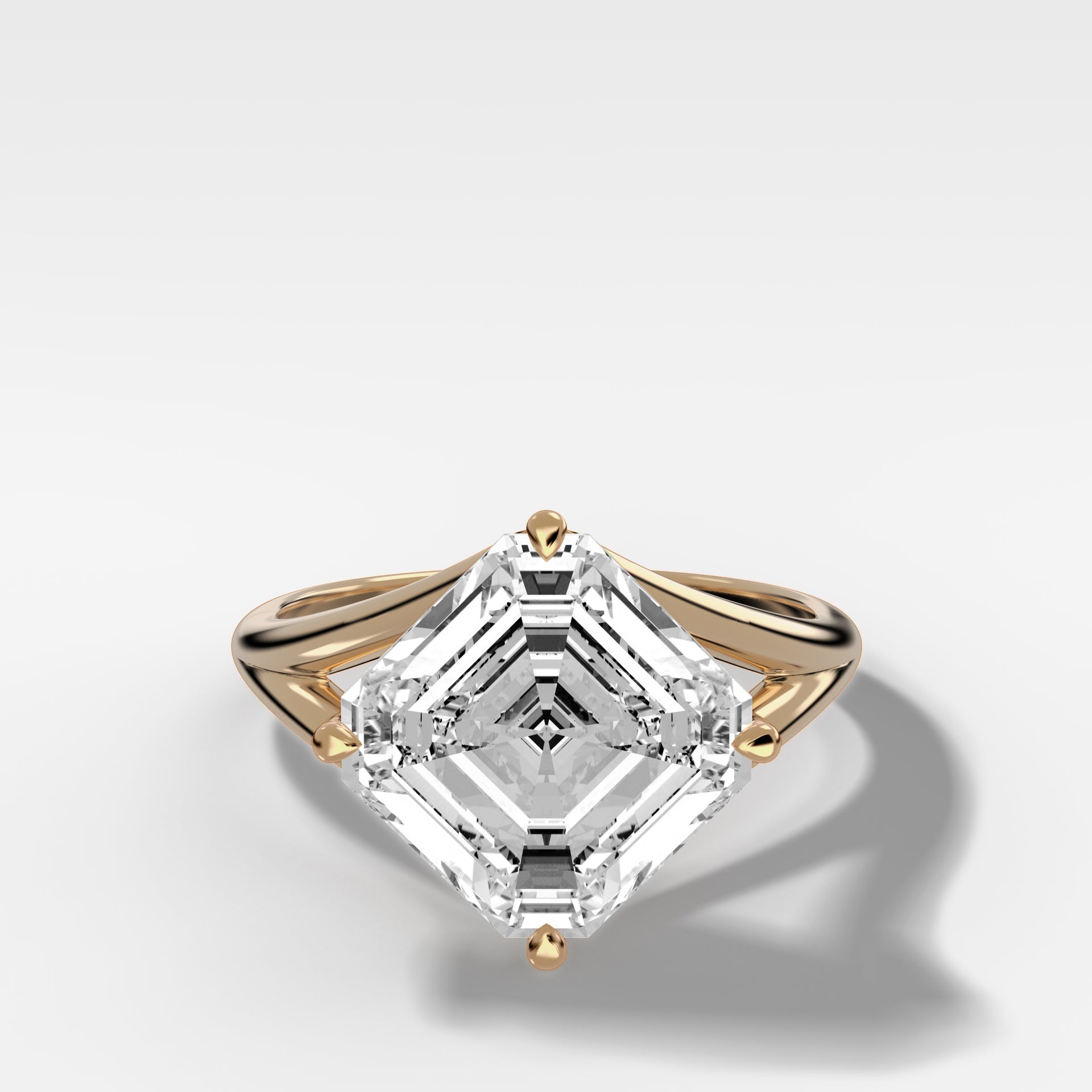 Shop Split Shank Solitaire Engagement Rings | GoodStone