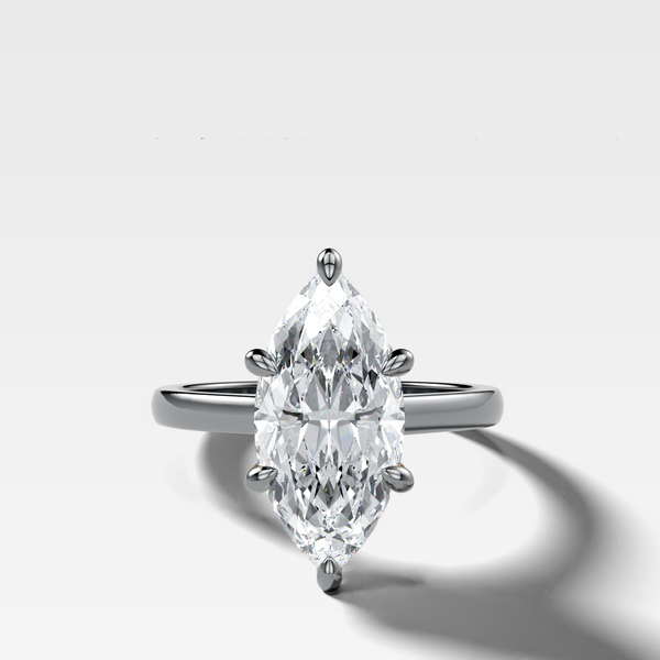 Supernova Solitaire Engagement Ring With Marquise Cut Diamond | GoodStone
