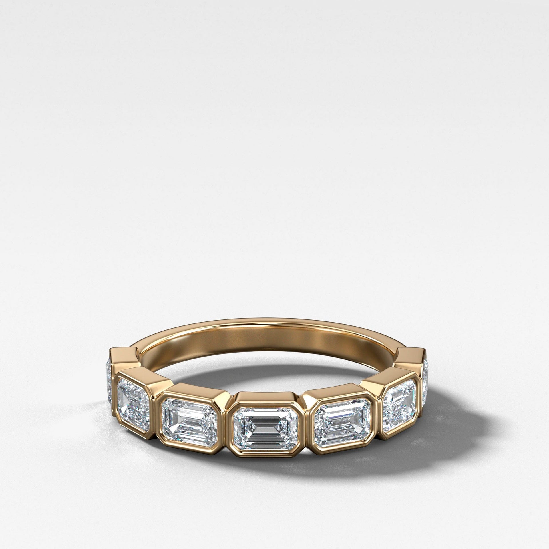 Shop Emerald Cut Diamond Wedding Bands | GoodStone