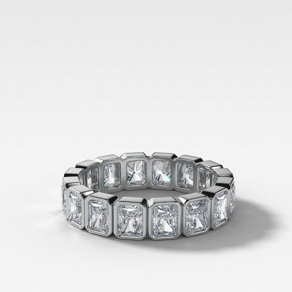 Midi Bezel Set Eternity Band With Radiant Cuts | GoodStone