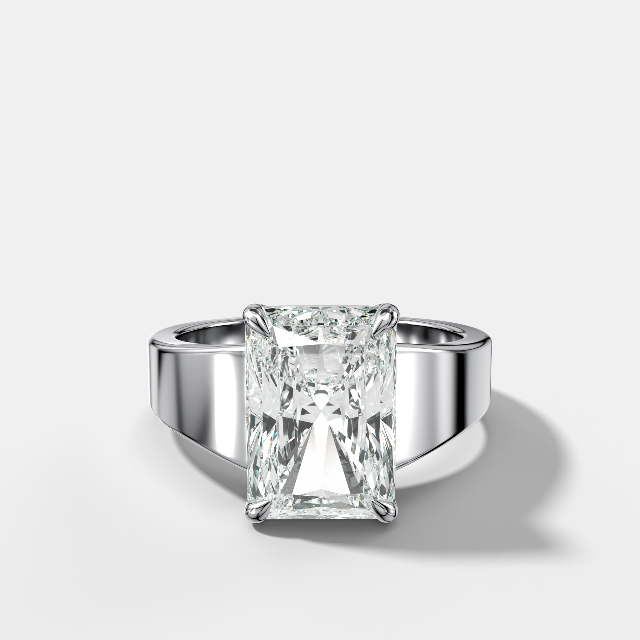 Elongated Radiant Finest Tapered Engagement Ring | GOODSTONE | GOODSTONE