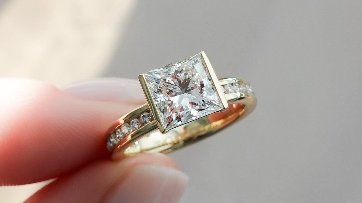 Shop Princess Cut Diamond Engagement Rings | GoodStone Tagged "Halo"