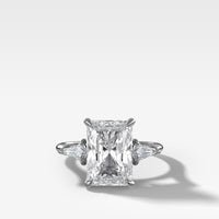 Three Stone Ring With Kite Sides and Elongated Radiant Cut | GOODSTONE