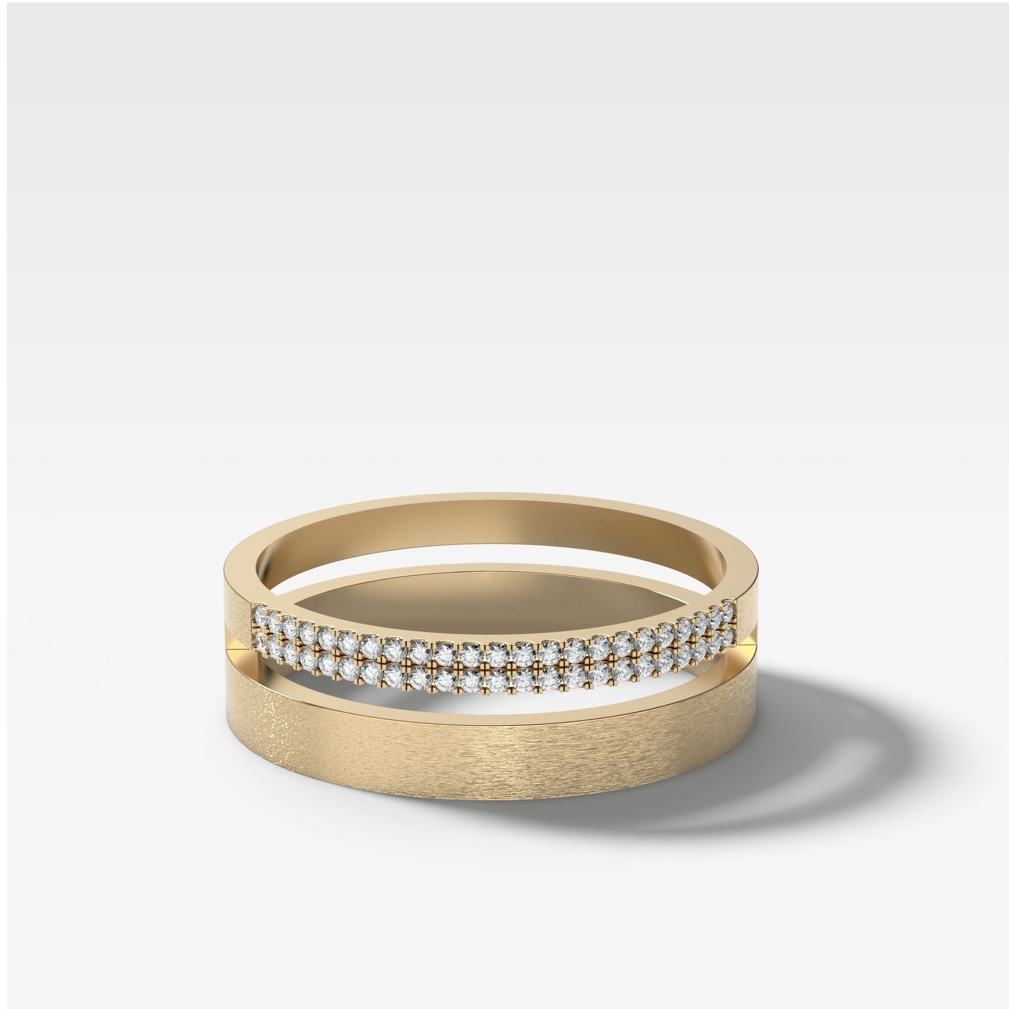 Orion Pavé Combo Wedding Band | Good Stone | GoodStone