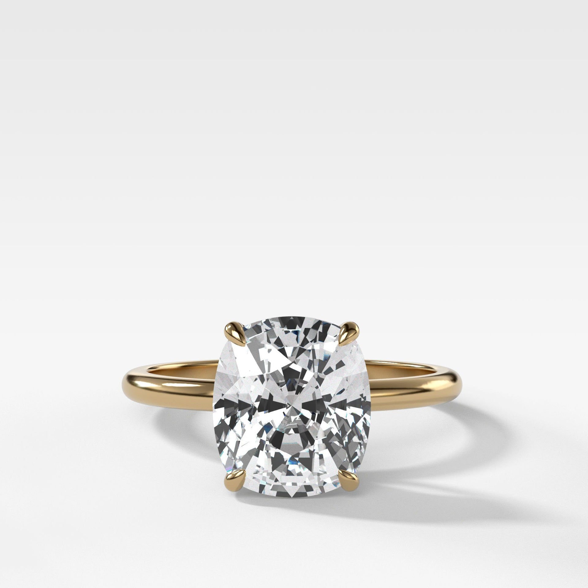 Cushion Cut Diamond Engagement Rings | GoodStone Tagged "Solitaire"